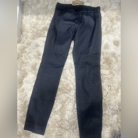 J. Crew | Pants & Jumpsuits | Nwt J Crew Navy Leather Pants | Poshmark